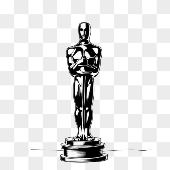 Download Black and White Drawing of Oscar Statue Sketches Online ...