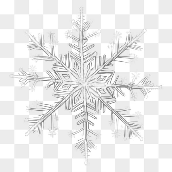 Download Snowflake Drawing on White Background Sketches Online ...