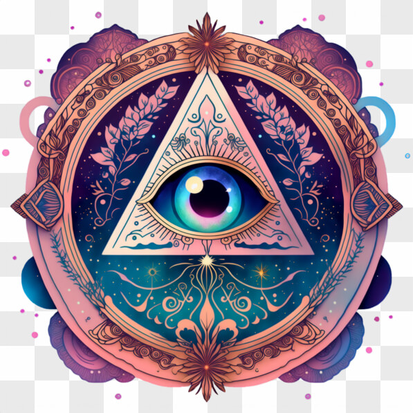Descarga Ojo que Todo lo Ve Abstracto con Símbolos Celestiales PNGs En ...
