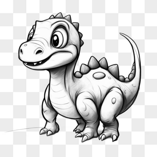 Download Black and White Small Dinosaur Drawing Sketches Online ...