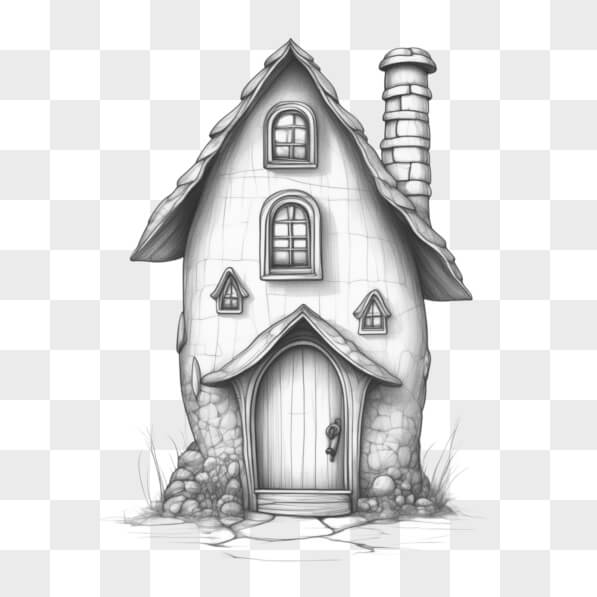 Download Whimsical Fairy Tale House Drawing Sketches Online - Creative ...
