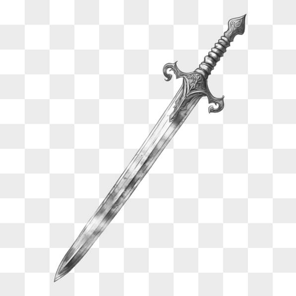 Download Black and White Hand-Drawn Old-Fashioned Sword Sketches Online ...