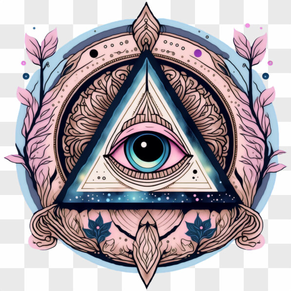 Baixe Pirâmide Triangular do Olho que Tudo Vê Místico PNG - Creative Fabrica