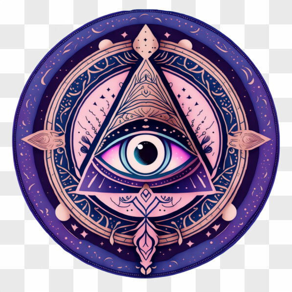 Descarga Ojo que todo lo ve abstracto con símbolos ocultos PNGs En ...