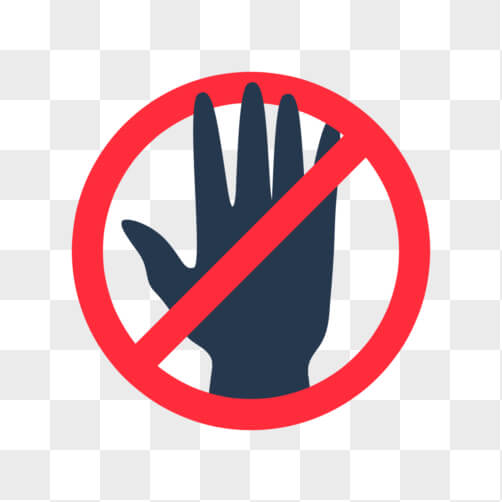 Download Red No Entry Sign with 'Don't Enter' Text PNGs Online ...