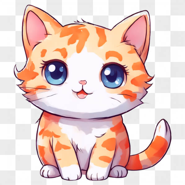 Download Kawaii Orange and White Cat with Blue Eyes Kawaii Online ...
