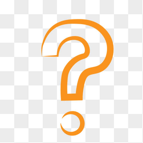 Download Orange Question Mark Symbol on White Background with Letter Q ...
