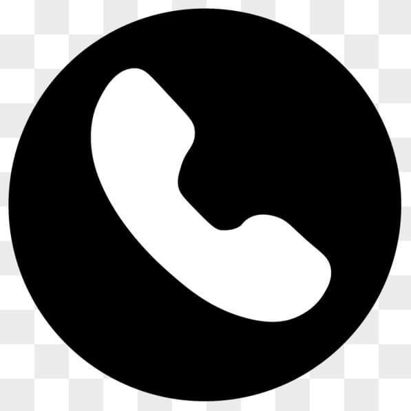 Scarica Icona del telefono in bianco e nero PNGs Online - Creative Fabrica