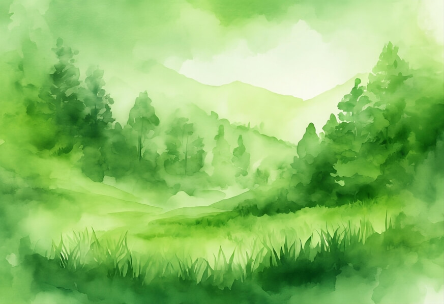 Baixe Pintura em Aquarela de Paisagem Verde Idílica Backgrounds ...