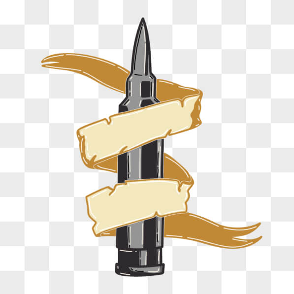 Download Black and Gold Bullet Wrapped in Ribbons PNGs Online ...