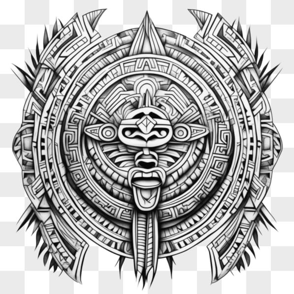 Download Aztec Mask: Symbol of Protection Against Evil Spirits Sketches ...
