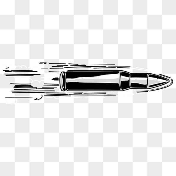 Download Black and White Bullet Flying in Air PNGs Online - Creative ...