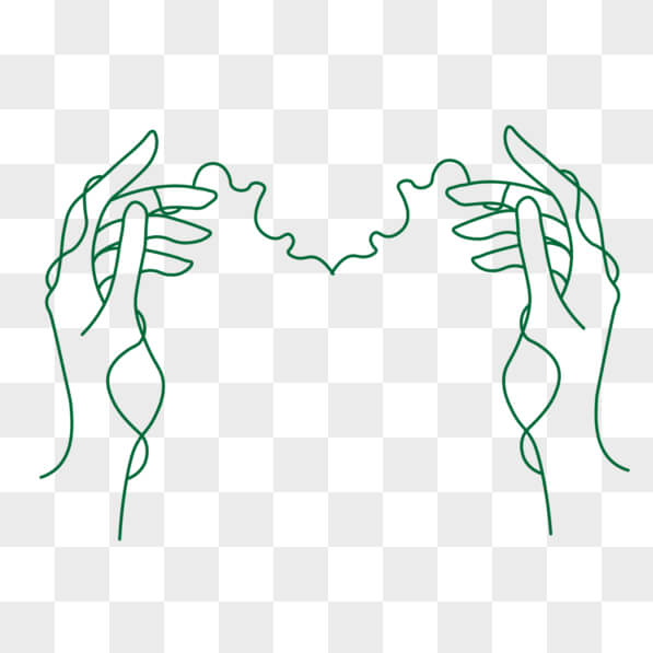 Download Heart-shaped String Held by Hands PNGs Online - Creative Fabrica