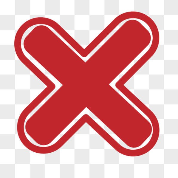 Download Red Cross Symbol with X PNGs Online - Creative Fabrica