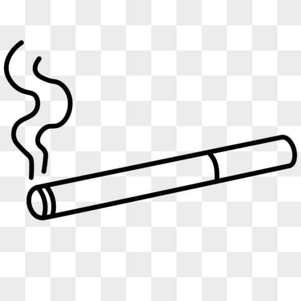 Download Outline Drawing of a Cigarette with Smoke PNGs Online ...