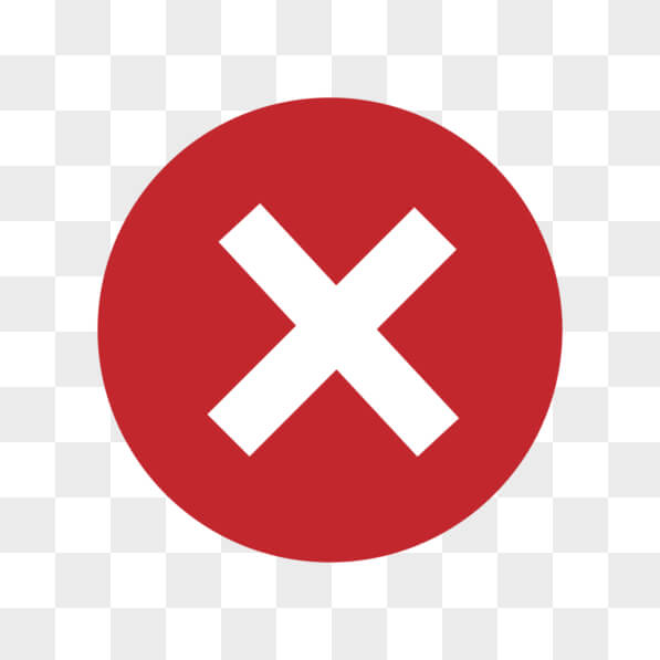 Download Red Circle with X Symbol PNGs Online - Creative Fabrica
