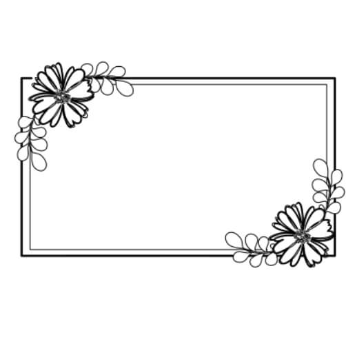 Download Ornate Black and White Floral Frame Frames Online - Creative ...