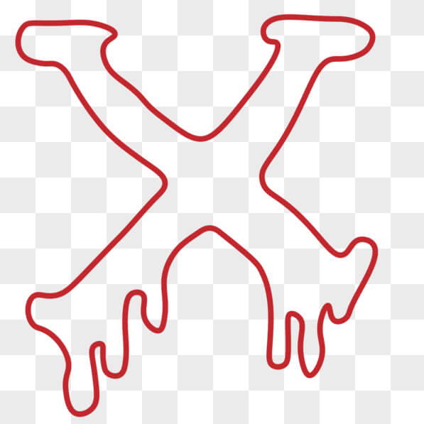 Descarga Letra X Roja con Sangre Goteando PNGs En Línea - Creative Fabrica