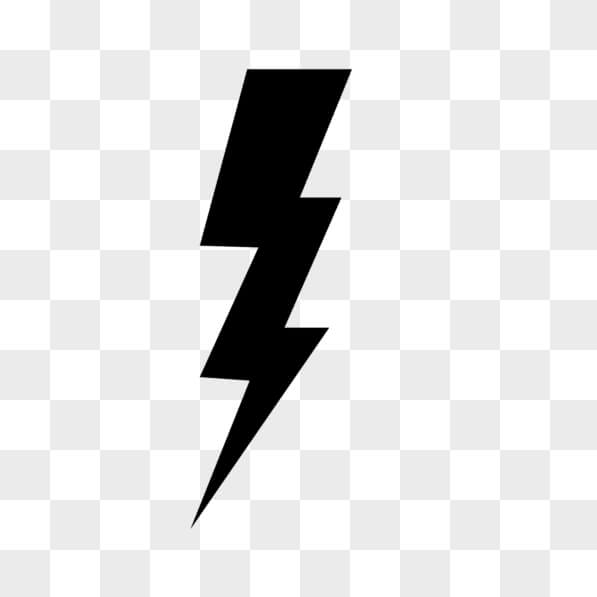Download Black and White Lightning Bolt Symbol PNGs Online - Creative ...