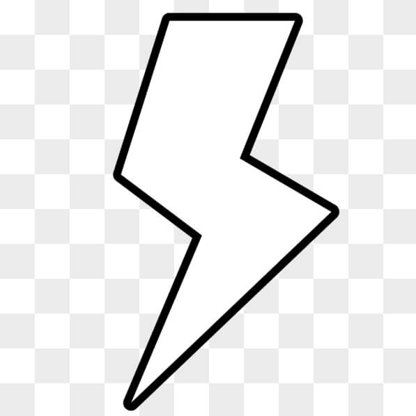 Descarga Símbolo de Rayo Negro y Blanco PNGs En Línea - Creative Fabrica