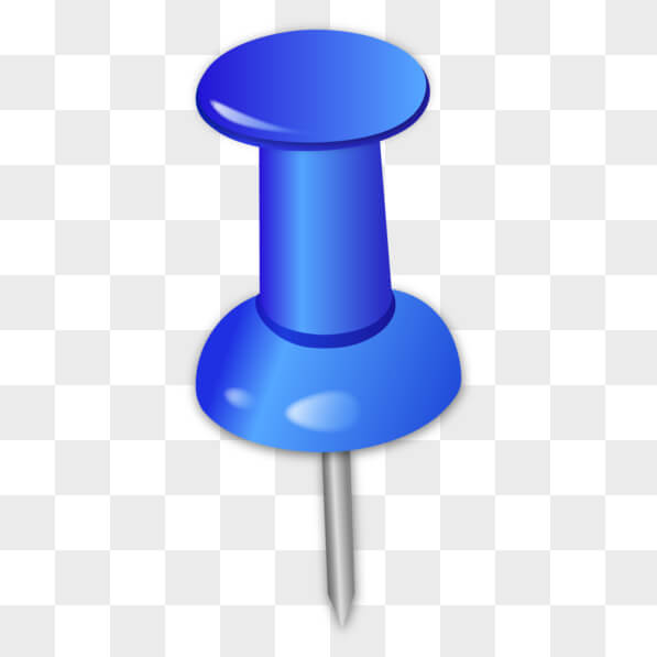 Download Blue Push Pin on White Background PNGs Online - Creative Fabrica