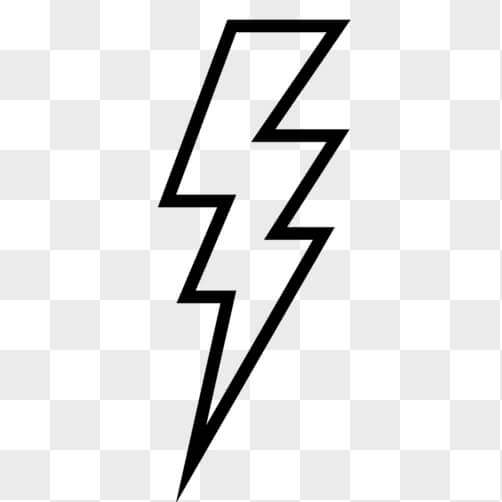 Download Black and White Lightning Bolt Symbol PNGs Online - Creative ...