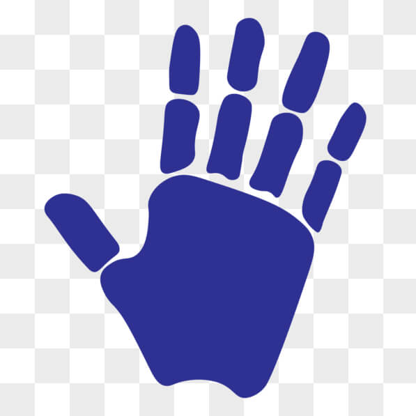 Download Blue Hand Symbol PNGs Online - Creative Fabrica