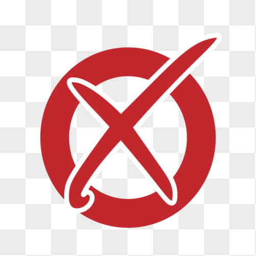 Download Red Circle with Crossed-Out X Symbol PNGs Online - Creative ...