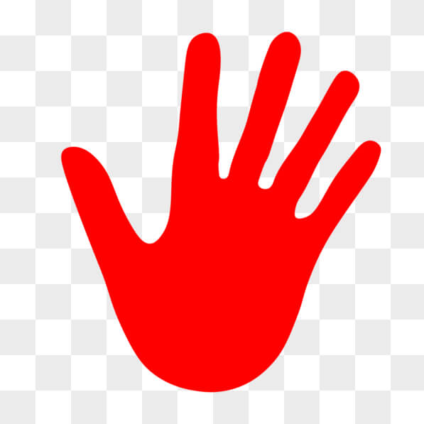 Download Red Hand Gesture Signifying Important Message PNGs Online ...