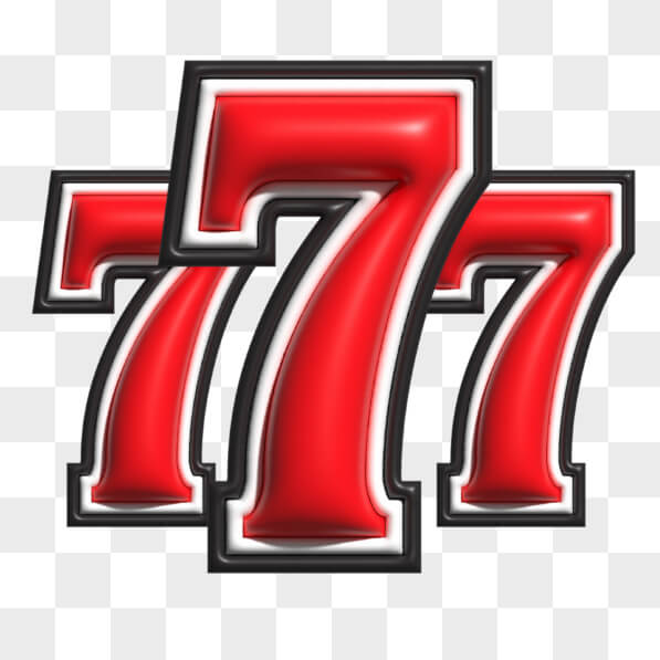 Download Set of Three Red Number Sevens PNGs Online - Creative Fabrica