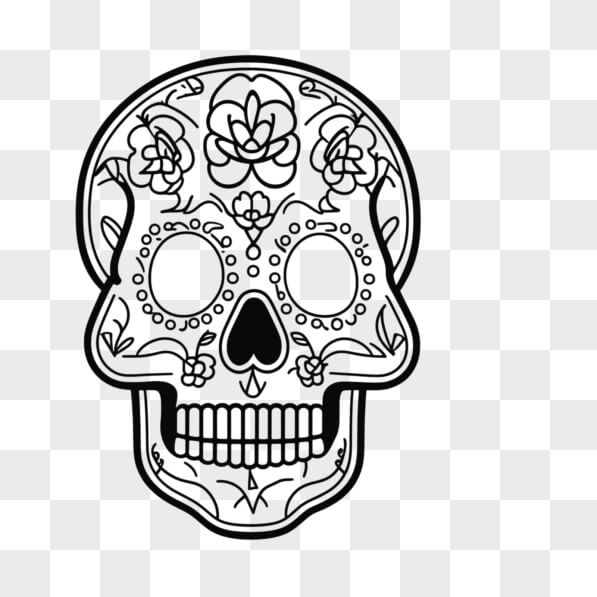 Download Day of the Dead Sugar Skull Coloring Page Sketches Online ...