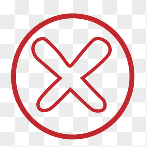 Download Red Circle with Crossed-Out X Symbol PNGs Online - Creative ...