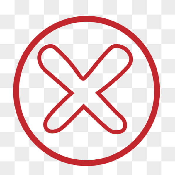 Download Prohibition Symbol: Red Circle with Crossed-Out X PNGs Online ...