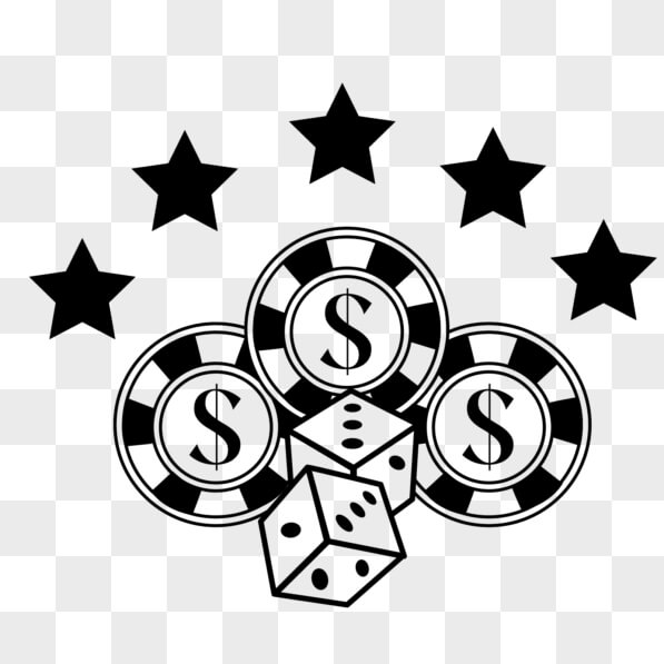Download Concept of Gambling with Poker Chips, Dice, and Stars PNGs ...