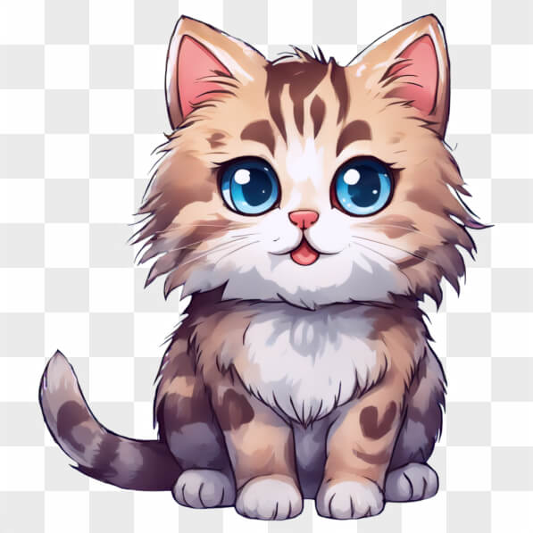 Baixe Imagem de Gato de Desenho Animado Kawaii Kawaii - Creative Fabrica