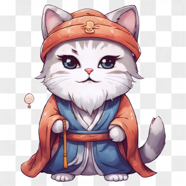 Download Kawaii Cartoon Cat Performing Ritual Kawaii Online - Creative ...