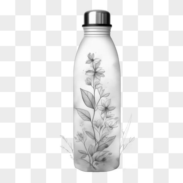 Download Abstract Floral Stainless Steel Water Bottle Sketches Online ...
