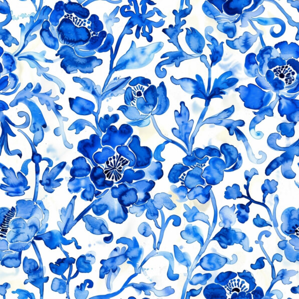 Download Blue and White Floral Pattern for Elegant Interior Design ...