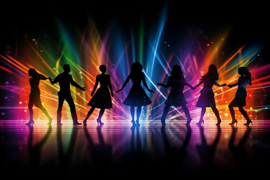 Download Group of Silhouetted People Dancing Backgrounds Online ...