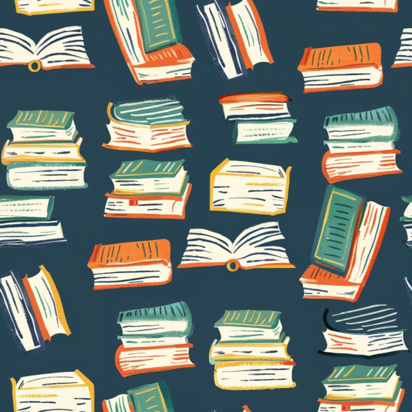Download Colorful Books Pattern on Dark Blue Background Patterns Online ...