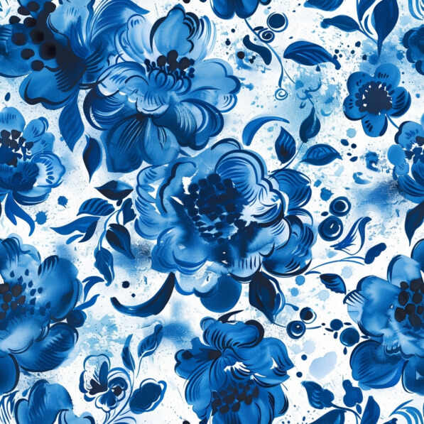 Download Blue Floral Pattern Patterns Online - Creative Fabrica
