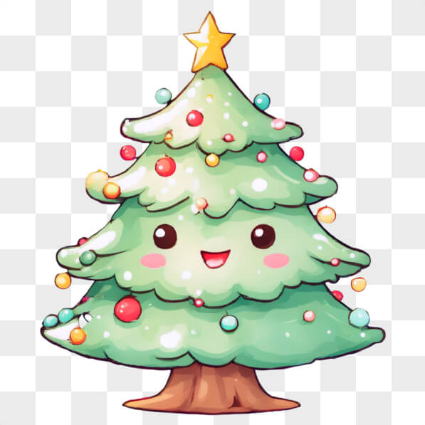 Download Kawaii Christmas Tree Decoration Kawaii Online - Creative Fabrica