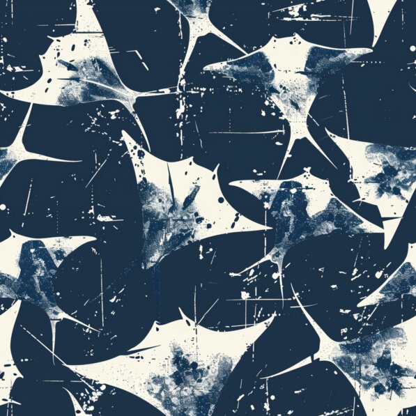 Download Seamless Blue and White Manta Ray Pattern Patterns Online ...