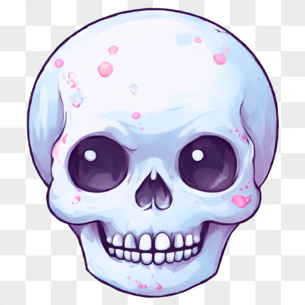 Pobierz Narzędzie Kawaii Biała Czaszka Z Różowymi Plamami Kawaii Online Creative Fabrica