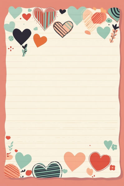 Download Valentine's Day Paper with Hearts and Flowers Backgrounds ...