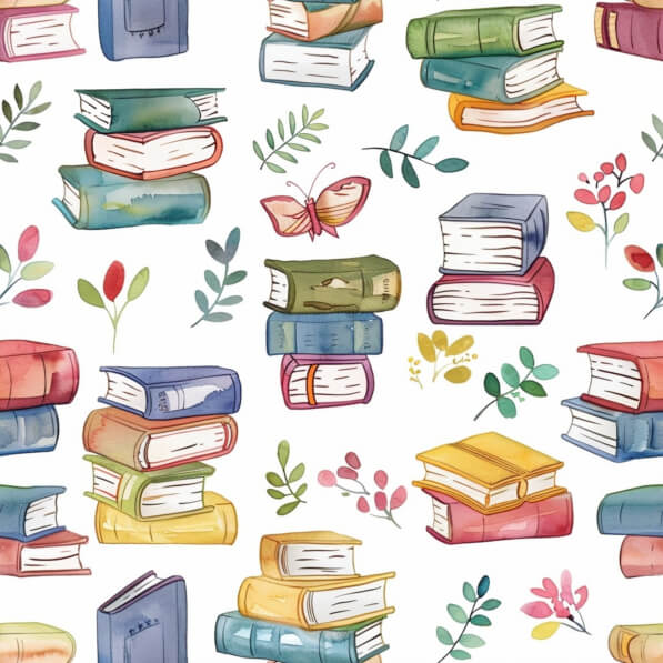 Download Seamless Book Pattern Patterns Online - Creative Fabrica