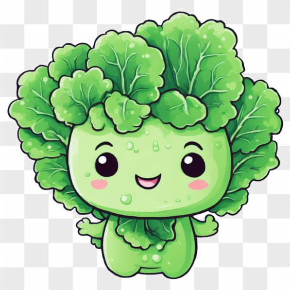 Download Kawaii Cartoon Cabbage Sticker Kawaii Online - Creative Fabrica