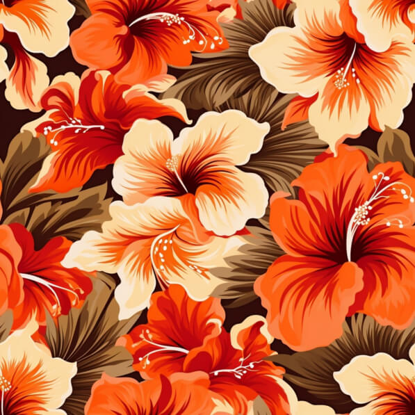 Download Seamless Hibiscus Flower Pattern Patterns Online - Creative ...