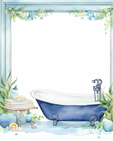 Download Elegant Watercolor Bathroom Scene Backgrounds Online ...