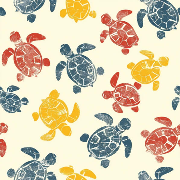 Download Colorful Sea Turtle Pattern Patterns Online - Creative Fabrica